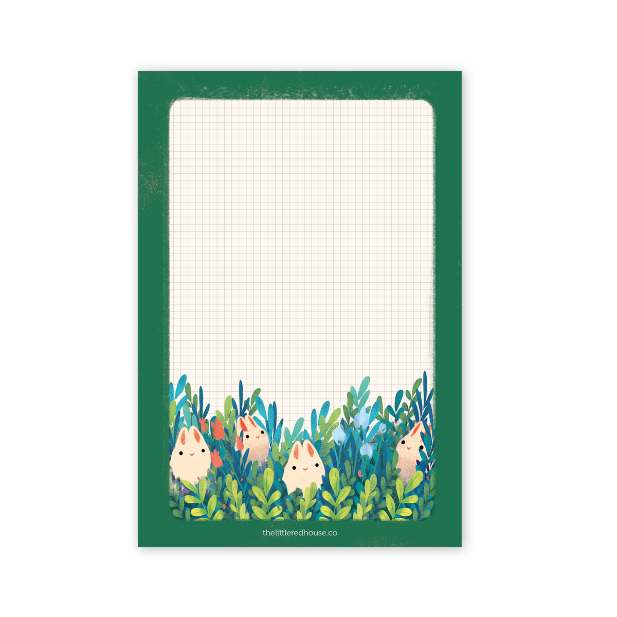 Spring Bunnies Grid Notepad– The Little Red House Shop