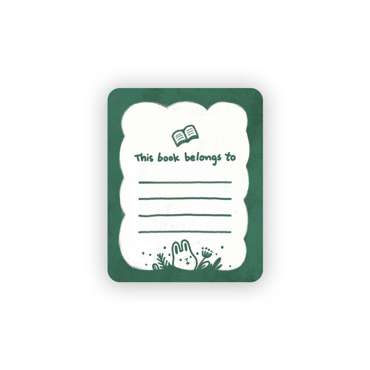 Dark Green "This Book Belong To" Label Sticker– The Little Red House Shop